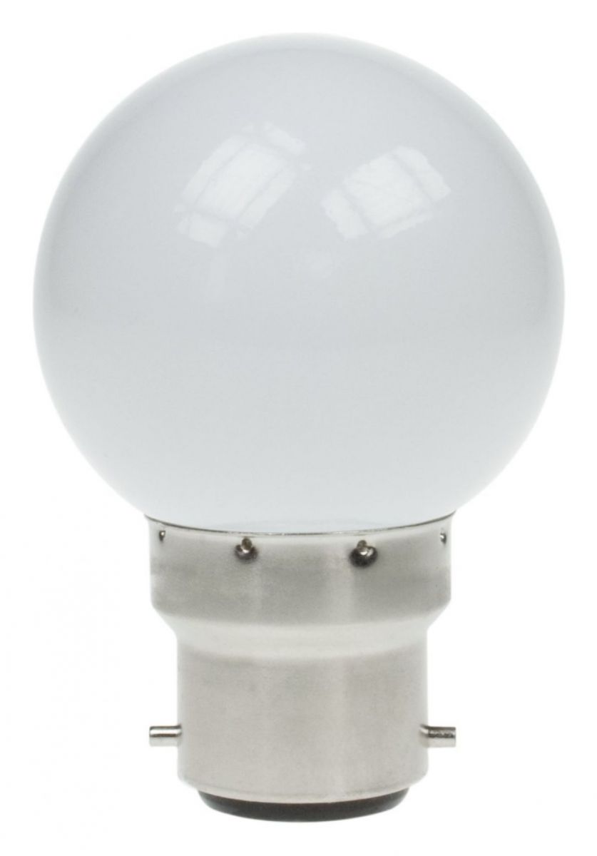 GOLF/LED/BC/RGB: 0.5w LED Golf Ball Festoon Light, B22, RGB