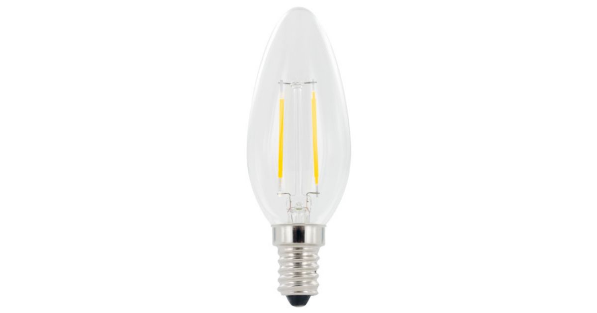 ILCANDE14NC001: 1.8w Filament LED Candle, Non Dimmable