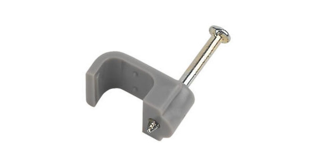 F56GHBX: 12mm Flat Cable Clips x 100, For 4mm² T&E