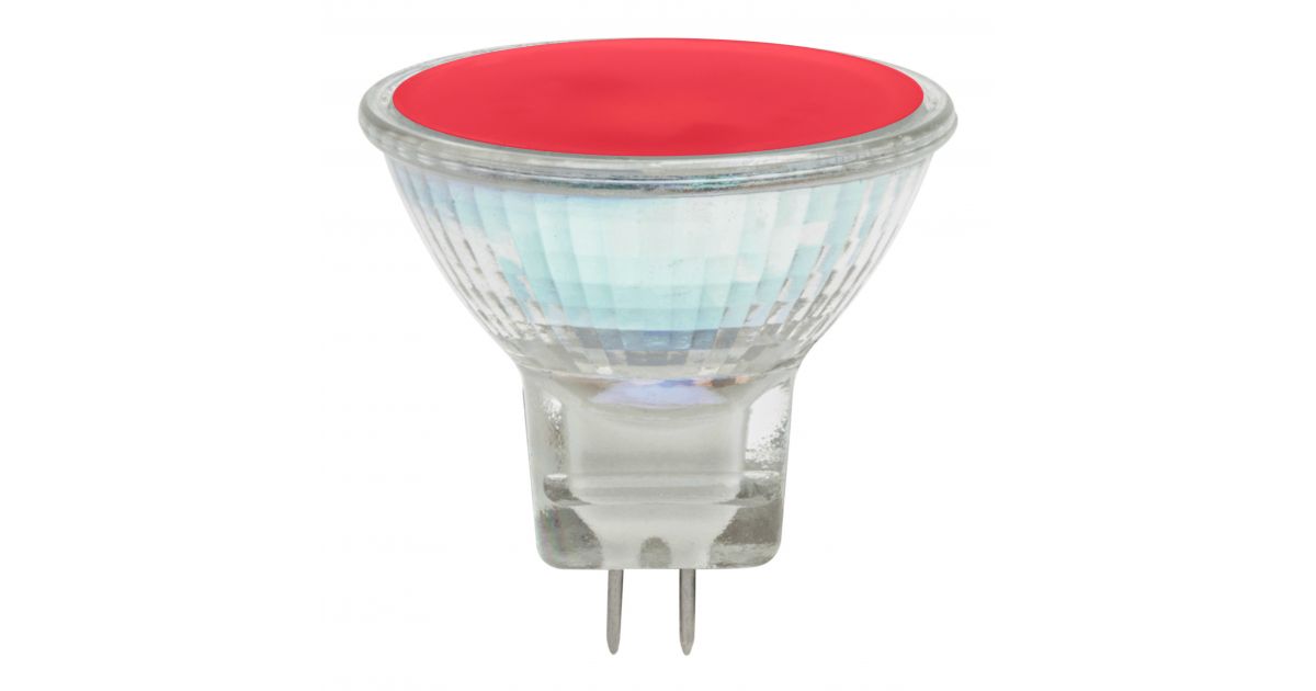 MR11/LED/2W/RED: 12v 2w LED MR11 GU4 Spot Bulb, Red