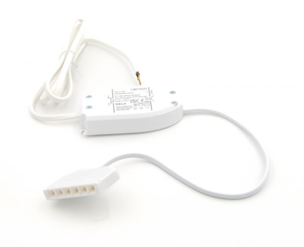 DRV12-8W-TOP6-1M: 12v, 8w LED Driver, TOP Output Socket