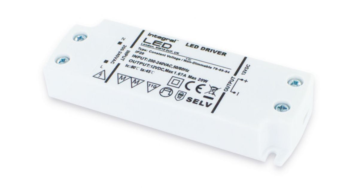 ILDRCVA085: 12v LED Driver 15w, Screw Terminals - from £3.22