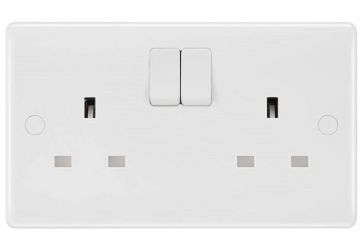 822DP-01: 13A Double Socket With, Nexus, White - £2.37