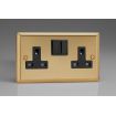 XV5B: 13A Socket, 2-Gang, 2 Pole, Classic Victorian Brass