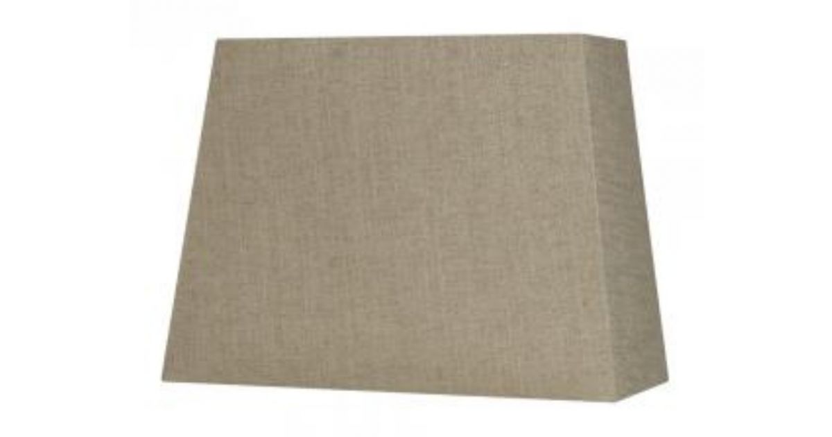 L515/14 BR: 14" Bracken Brown Lampshade, Linen, Trapezium