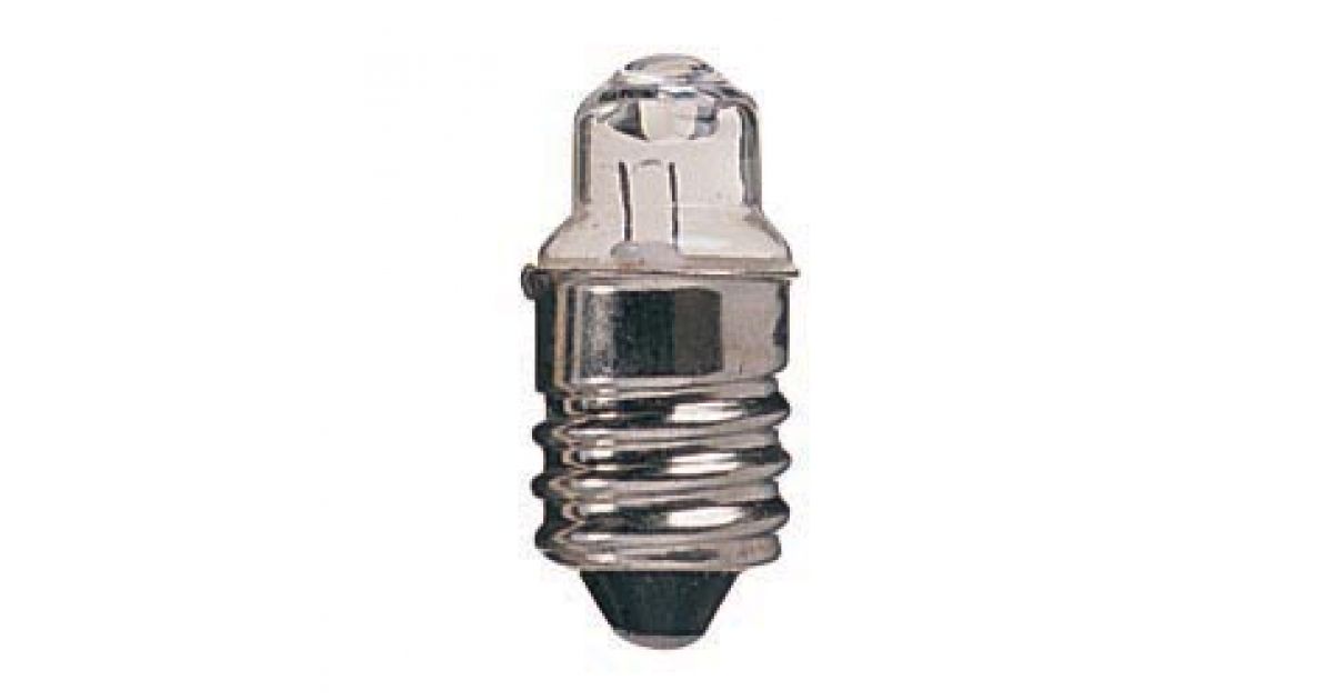 609: 2.5v .75w Tungsten Pygmy Bulb, E10, Dimmable, Clear