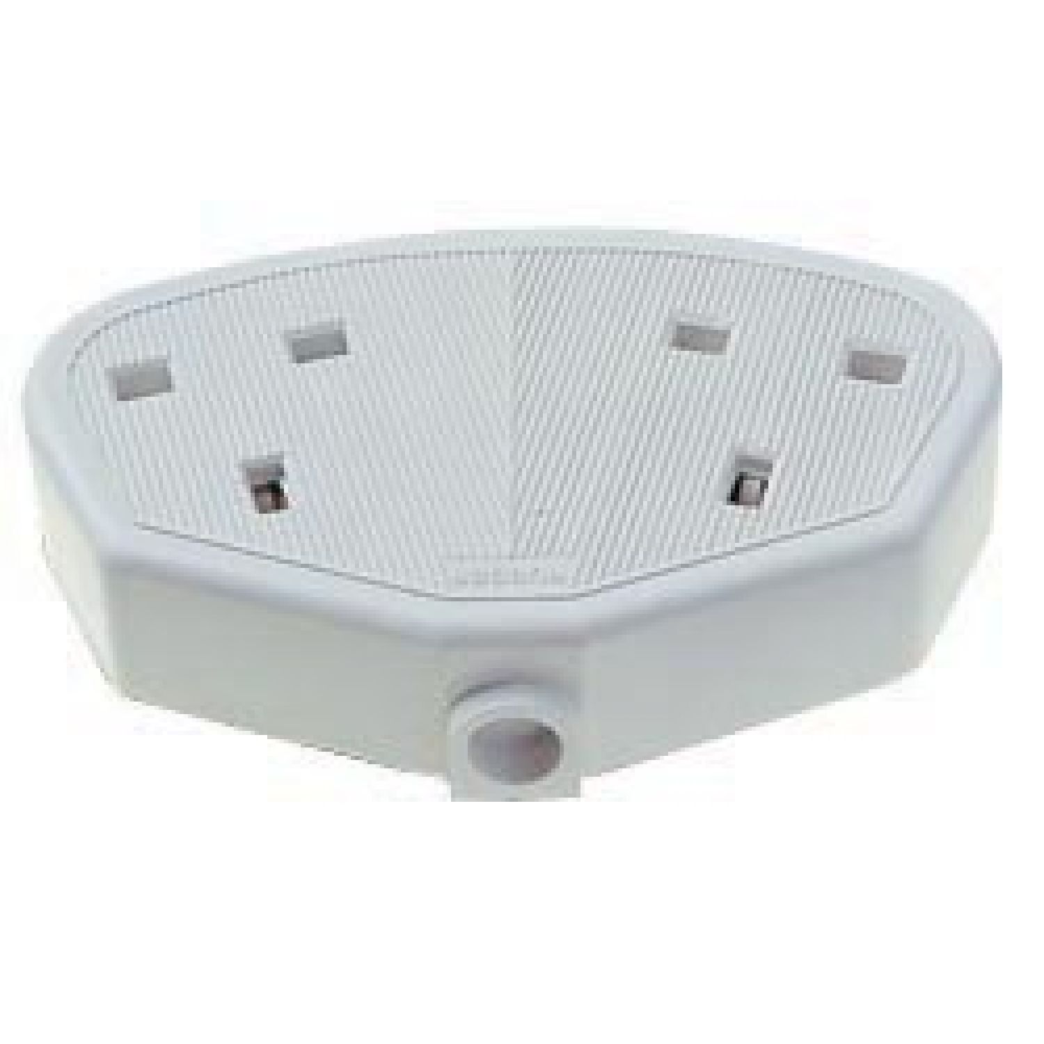 9422W: 2 Gang 13A Trailing Socket, rubber, white