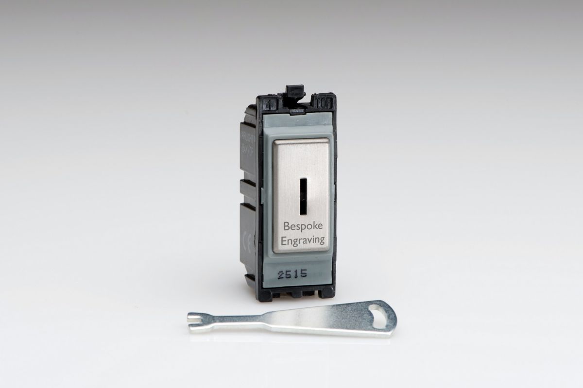 G201DKS.E: 20A Key Switch with Bespoke Engraving, powergrid