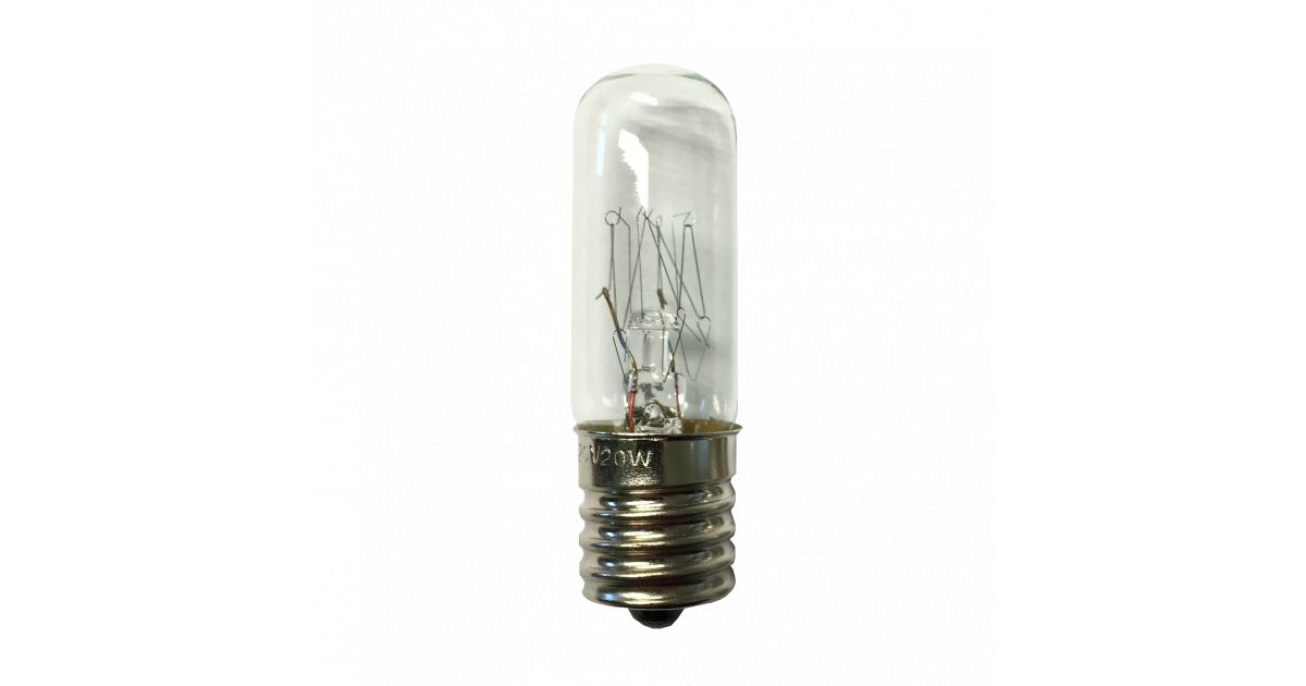 175771600: 220v 20w E17 Screw Cap Microwave Tubular