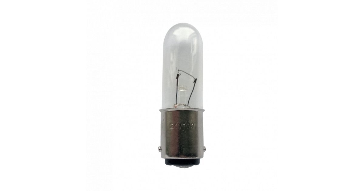 24v 10w Pygmy Light Bulb, SBC, Small Bayonet Cap, B15, 54mm