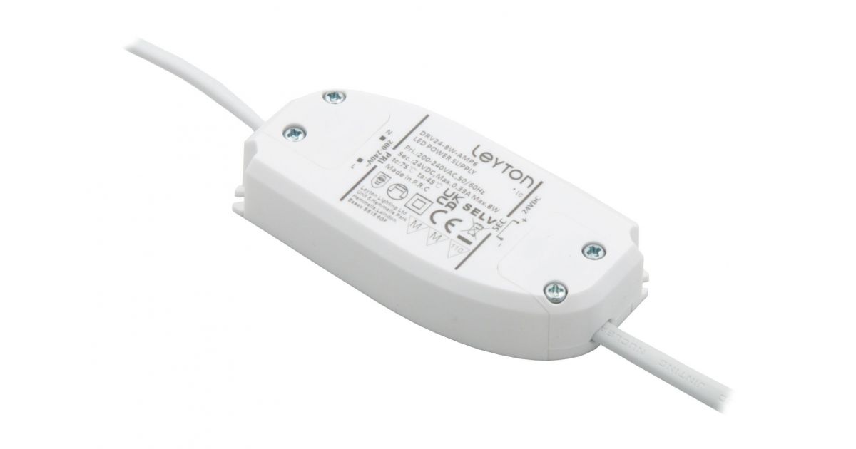 DRV24-8W-JB4: 24v, 8w LED Driver, JB Output Socket