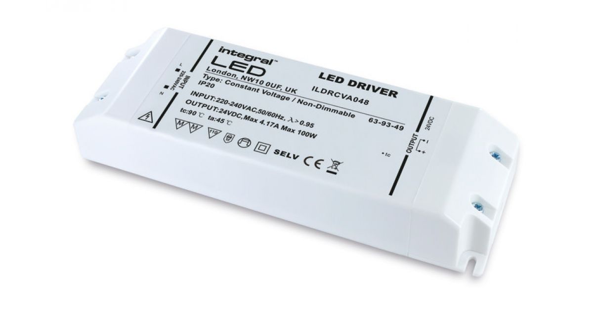 ILDRCVA048: 24v LED Driver 100w, screw terminals