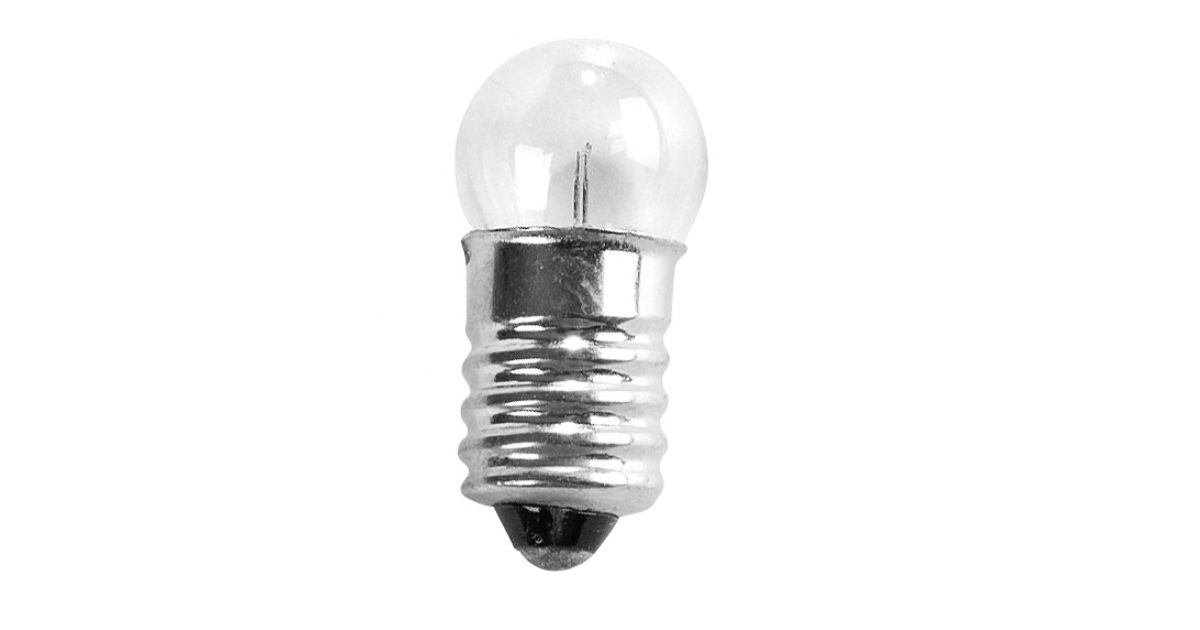 605: 3.5v 1.47w Tungsten Pygmy Bulb, E10, Dimmable, Clear