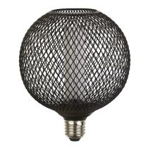 16003BK: 3.5w Wire Mesh LED Globe G120, dimmable, 1800K