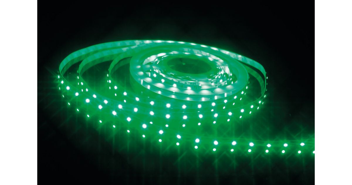 ILSTGREA007W: 3528 SMD 12v 8mm LED Tape, 5m Reel, Green