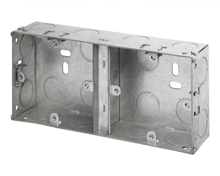 Lyvia Electrical 8853: 35mm Dual Metal Back Box, 2 gang - from £1.31