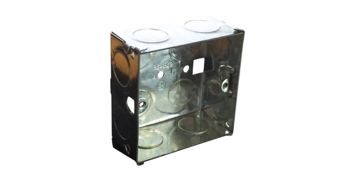 8844: 35mm Metal Back Box, 1 Gang : Lyvia Electrical