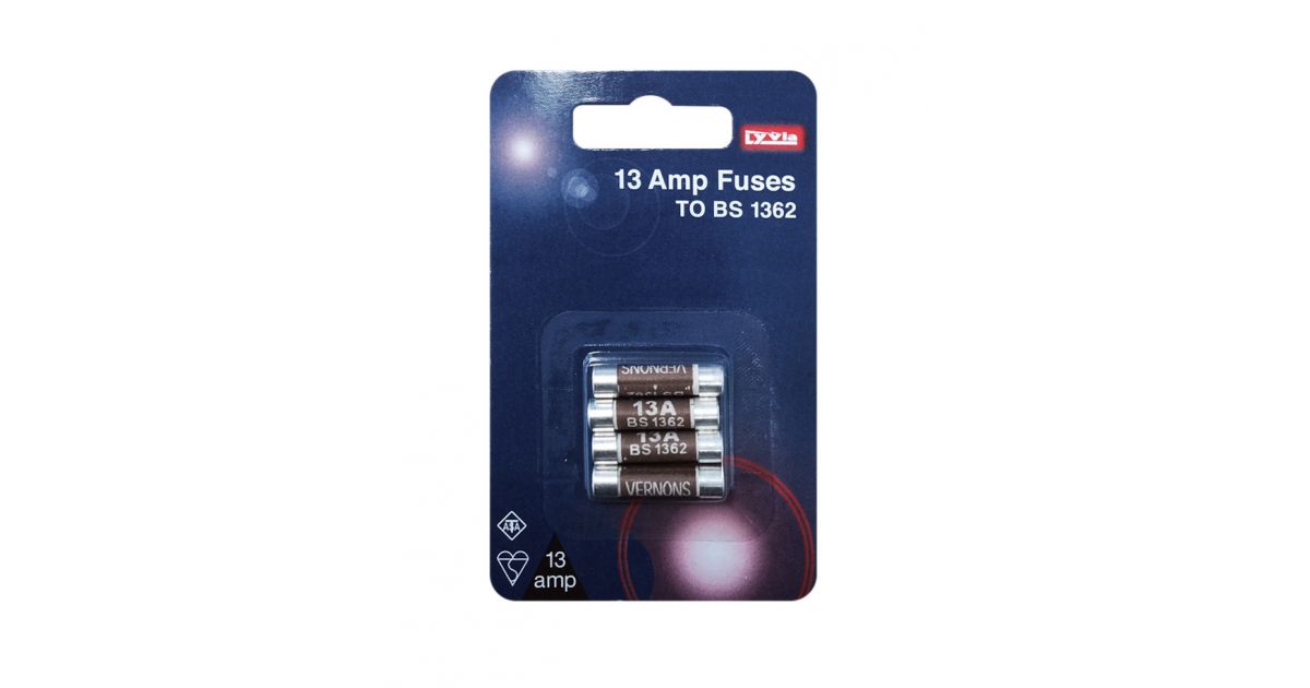 1013: 4 x 13A Plug Top Fuses, BS1362 : Lyvia Electrical
