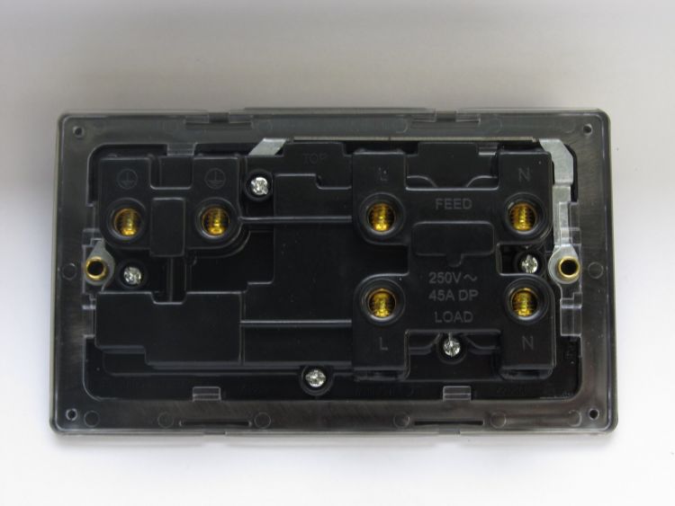 XDY45PNBS.BZ: 45A Cooker Switch + 13A Socket, 2 Pole, Urban