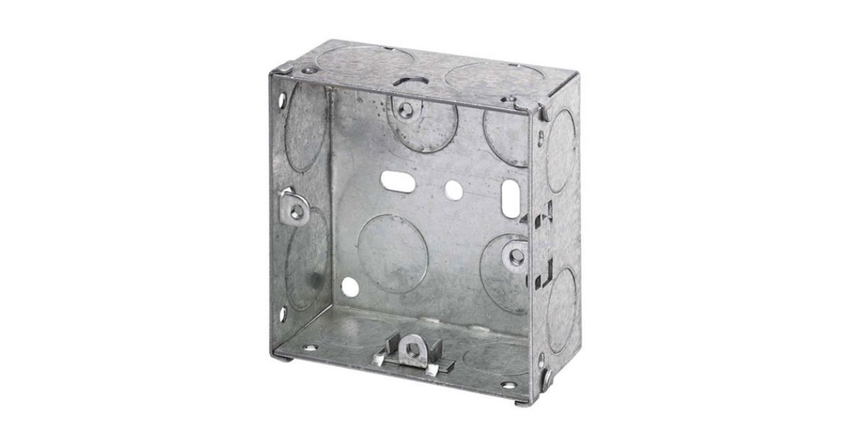 8851: 47mm Metal Back Box, 1 Gang : Lyvia Electrical