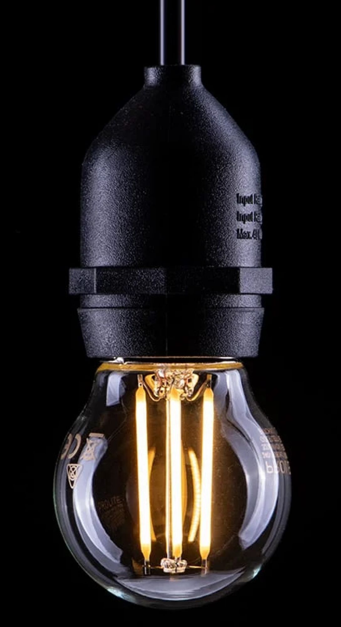 GOLF/LEDFIL/4W/ESD: 4w Filament LED Golf Ball Light Bulb