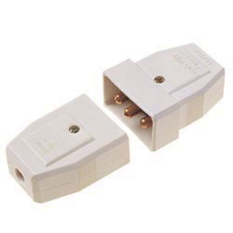 9415W: 5A 3 Pin Connector, White : Lyvia Electrical