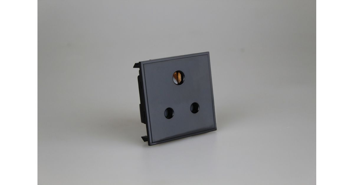 DRP5AB: 5A Round Pin Socket, Datagrid Black : Varilight