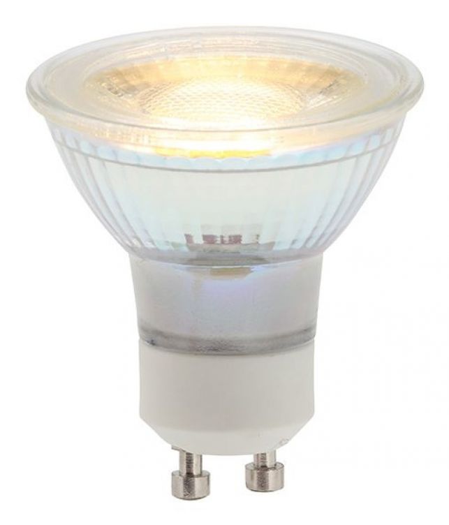 INL-34150-3K: 5w LED GU10 Bulb, 3000K, Glass, Non Dimmable