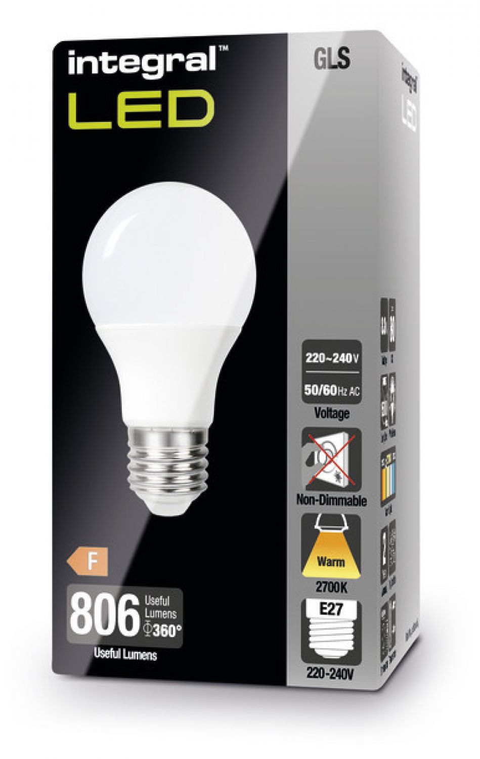 ILGLSE27NC088: 7w LED Classic Globe GLS, Non Dimmable