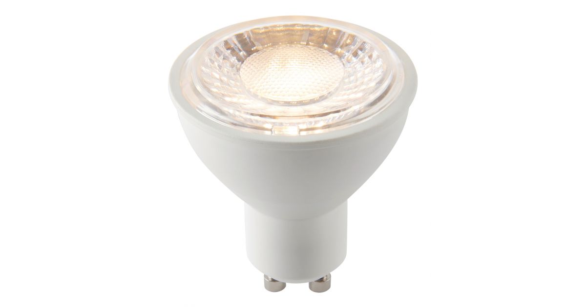 70259: 7w SMD LED GU10 Bulb, 3000K, Dimmable, 550lm =75w