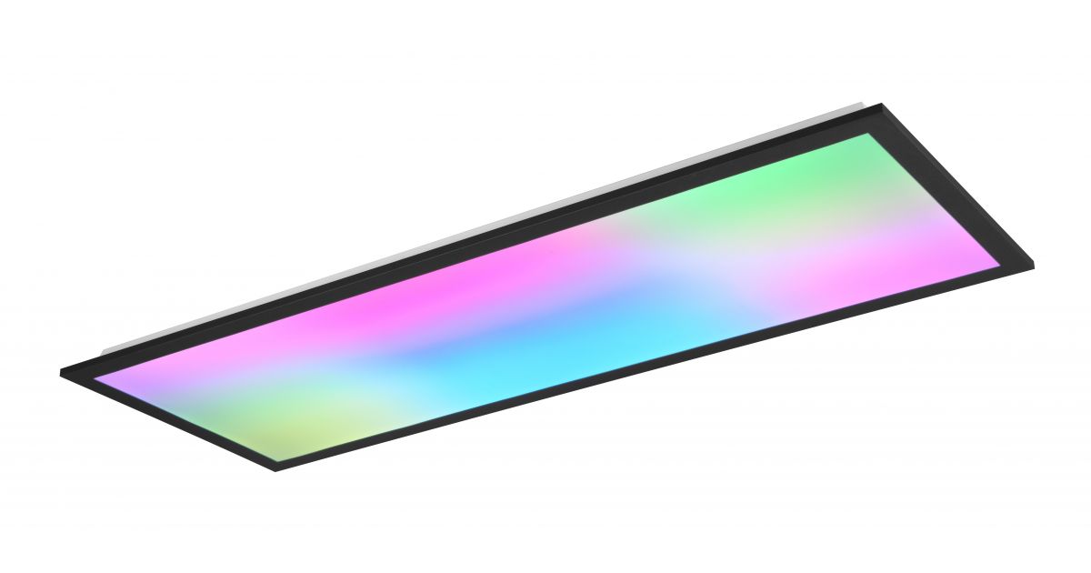 R67668032: 800 x 300 Beta LED Panel Light, Matt Black : Trio