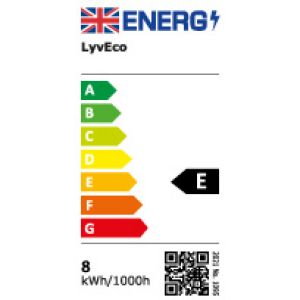 4601: 8w LED Filament GLS, Clear, E27, 2700K : LyvEco