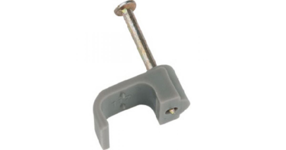 F48GHBX: 9mm Flat Cable Clips x 100, For 1.5mm² T&E