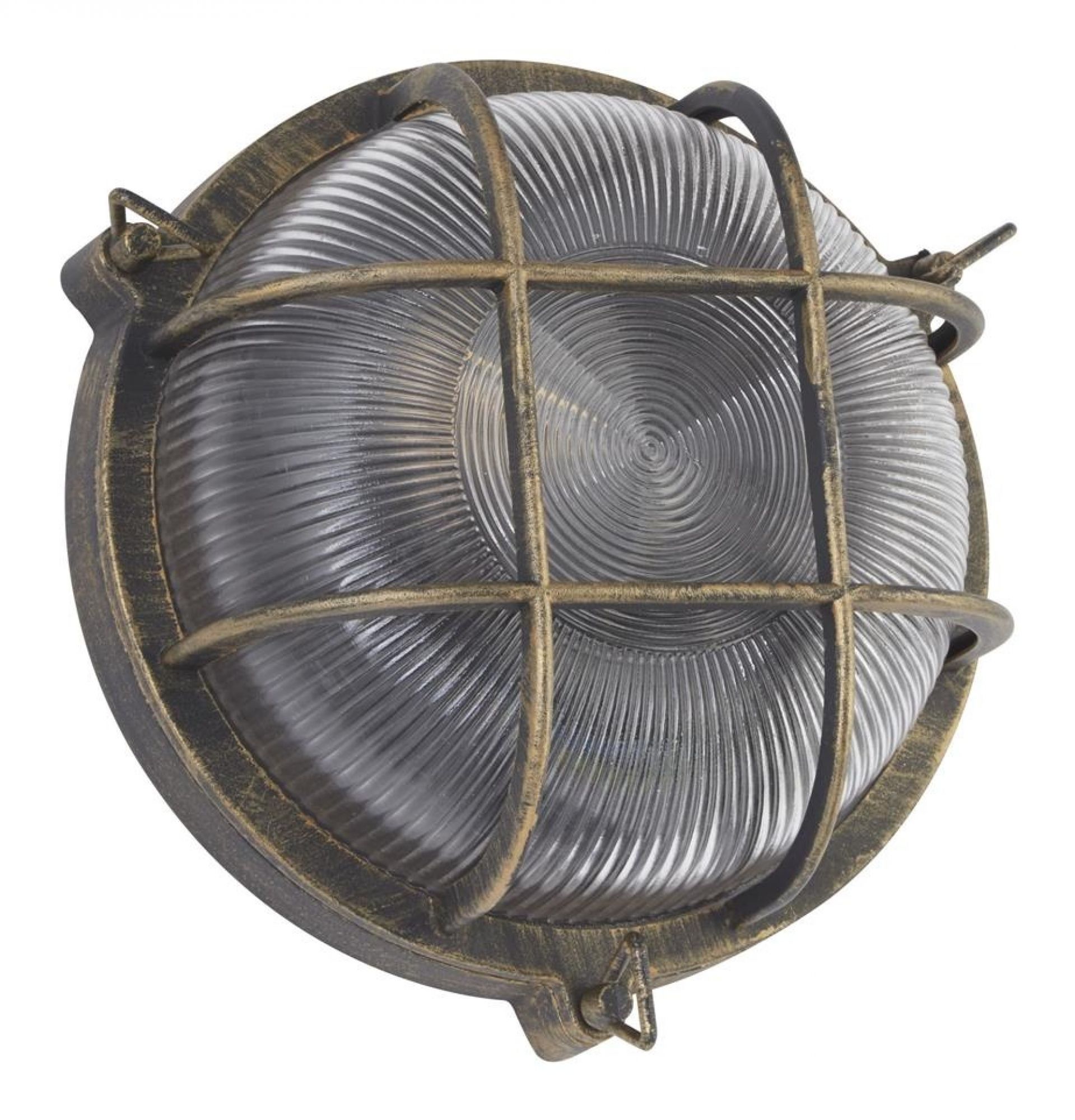 61401BG: Aladdin Bulkhead, IP44, Black Gold, Round