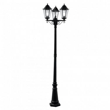82540BK: Alex 3 Lamp Post, Black, 2.27m : Searchlight
