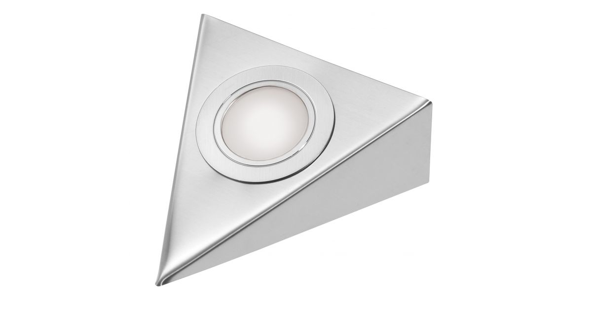 TRK-SS-NW: 2w 12v LED Triangle Downlight Frosted Stainless