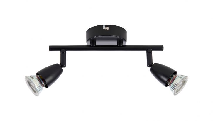 101329: Amalfi 2 Spot Bar Light, Matt Black : Saxby