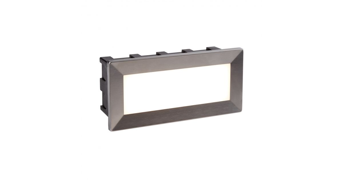 0762: Ankle LED Light, Stainless Steel, IP65, Rectangle