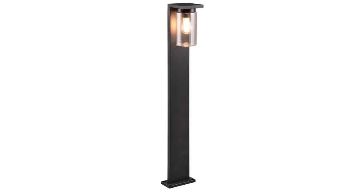 411660132: Ardila Bollard Light, IP44, Matt Black, Photocell