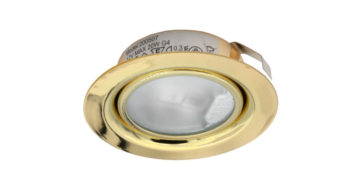 LMLVB01: 12v, 20w, Halogen Recessed Cabinet Light, Polished