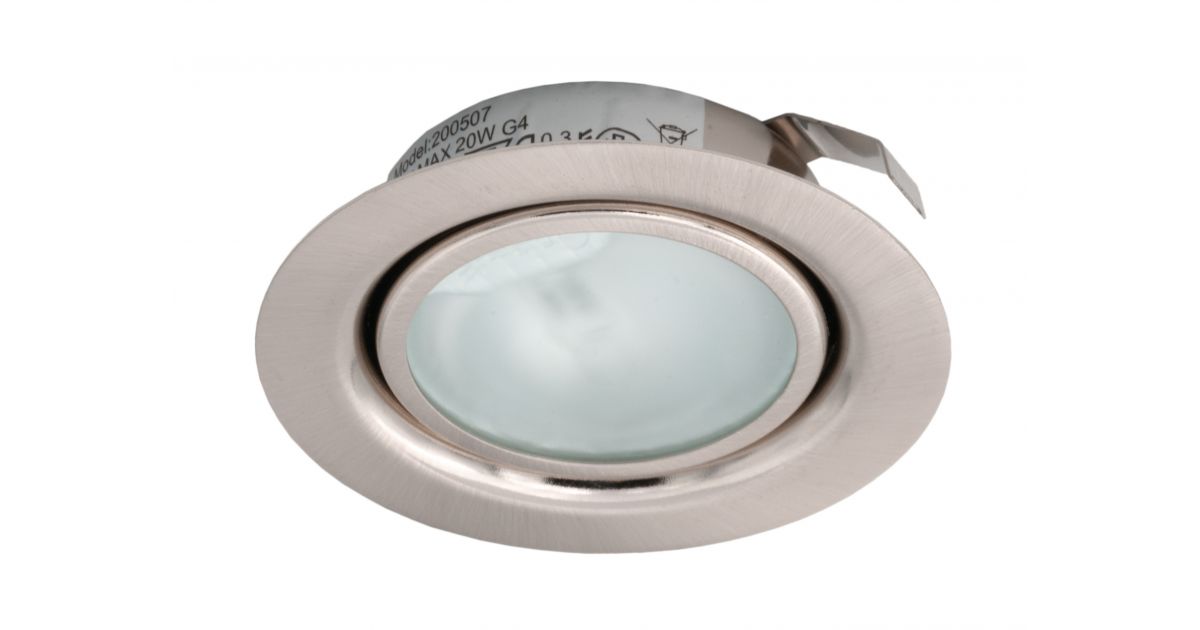 12v, 1.1w, LED Recessed Cabinet Light, Stainless Steel, low voltage ...