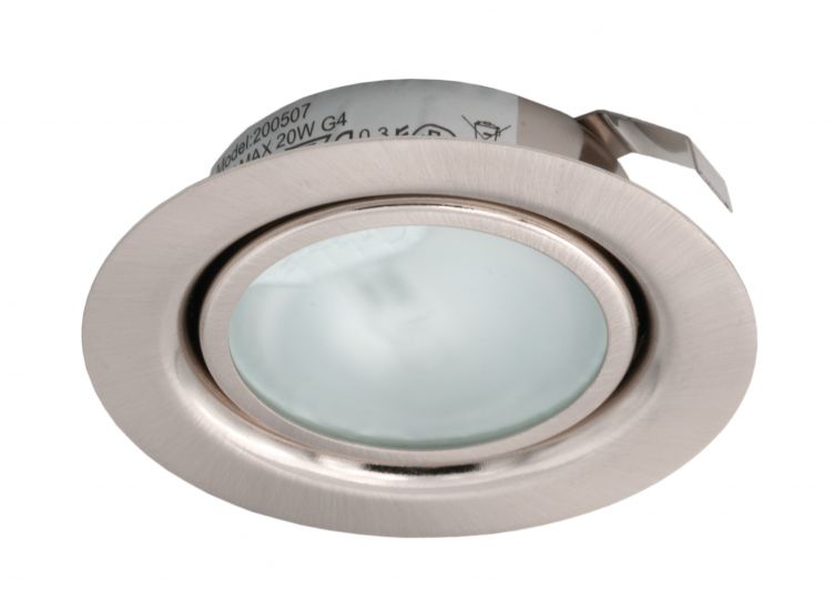 12v, 1.1w, LED Recessed Cabinet Light, Stainless Steel, low voltage ...