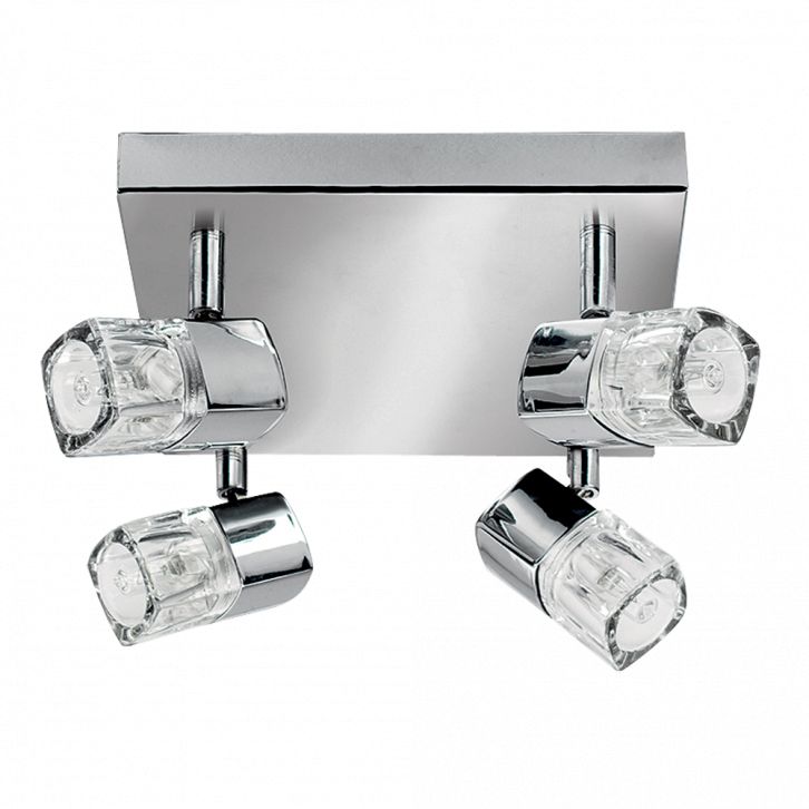 B-Grade: 7884CC: Blocs Ice Cube 4 Plate Ceiling Light