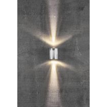 49701031: Canto 2 LED Galvanised Steel Double Wall Light