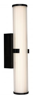 63125-1BK: Clamp LED Wall Light, IP44, 430mm, Matt Black