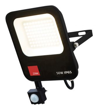 Clearance: ZN-38695-BLK: Clara 50w LED Floodlight, PIR