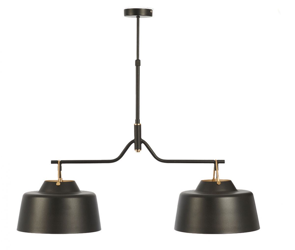 2401/2 B BK: Clermont 2 Bar Light, Black : Oaks Lighting