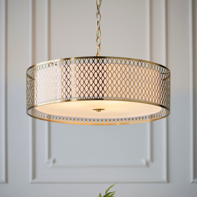101569: Cordero 3 Light, Gold, Pendant : Endon