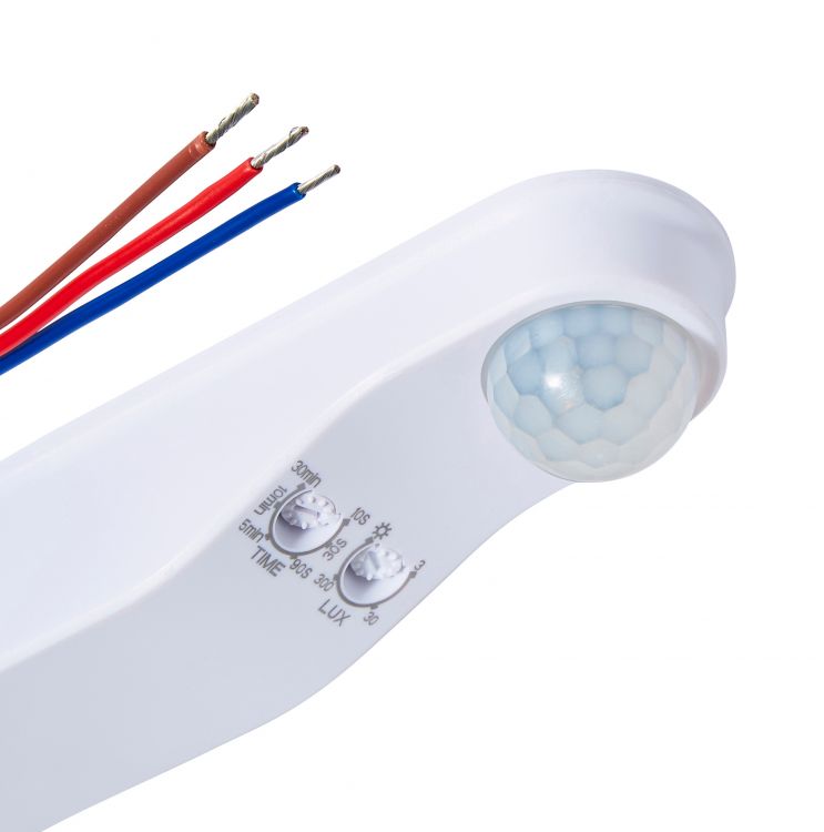 ZN-38600-WHT: Dion Batten PIR Motion Sensor, IP44, white