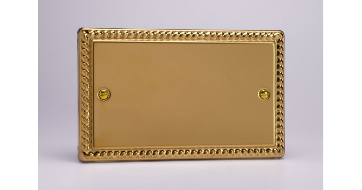 XGDB: Double Blanking Plate, Classic Georgian Brass